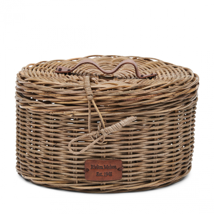 Rustic Rattan Box Round S